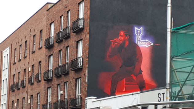 This deadly mural of Kendrick Lamar popped up on Aungier Street overnight