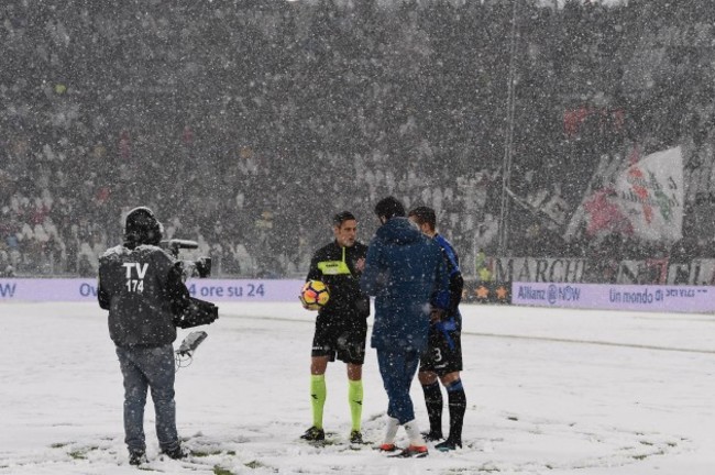 Serie A clash between Juventus and Atalanta snowed off as blizzard hits ...