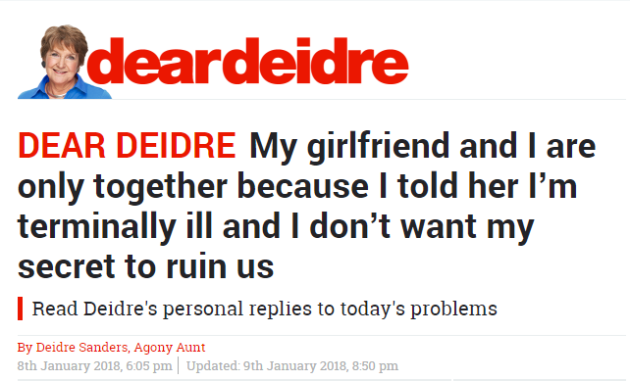 10 of the weirdest Dear Deidre problems ever shared · The Daily Edge