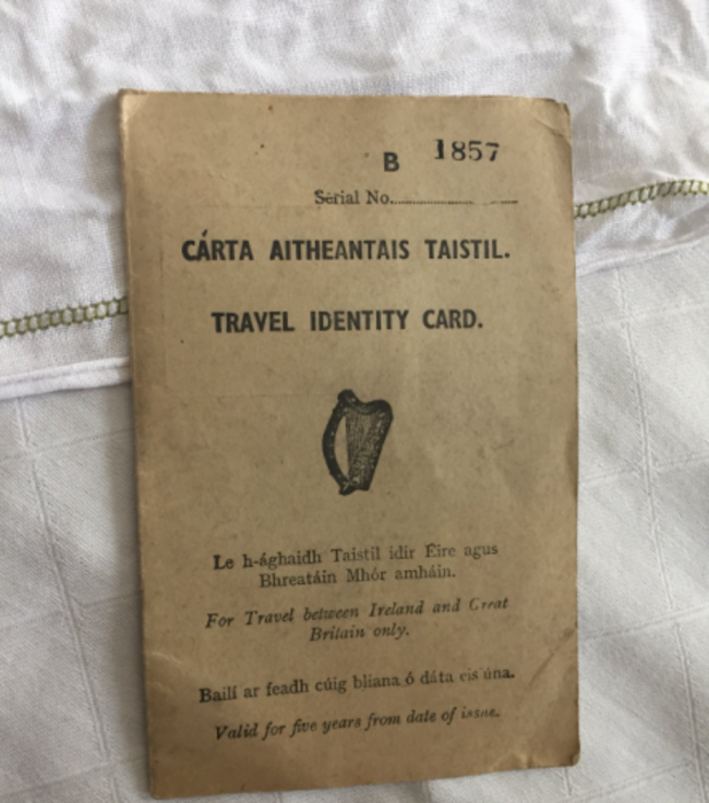 Travel Identity cards and Free State passports: how Irish people ...