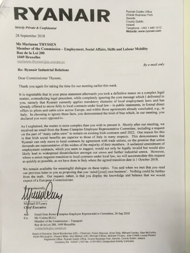 Dear commissioner... The secret letters revealing Ryanair's friction ...