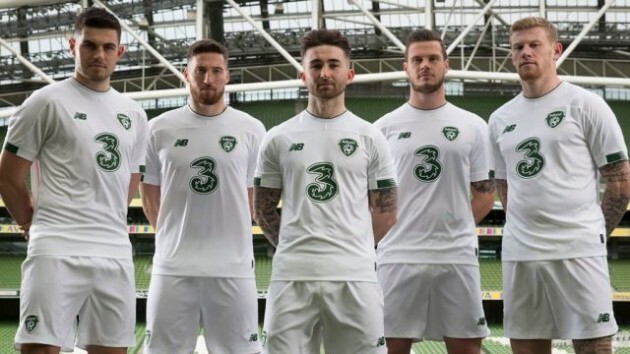 Ireland will wear this new white away kit in their quest to reach Euro 2020