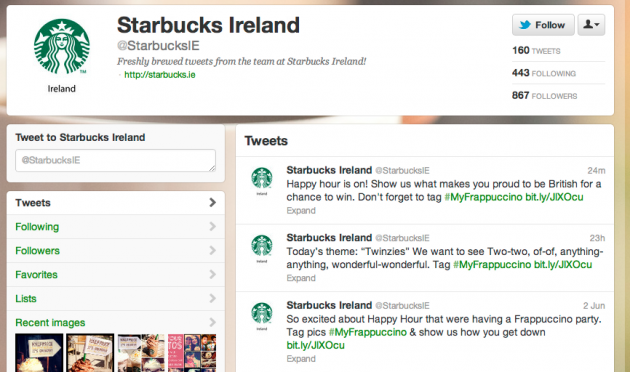 Starbucks apologises for ‘British’ tweet to Irish followers