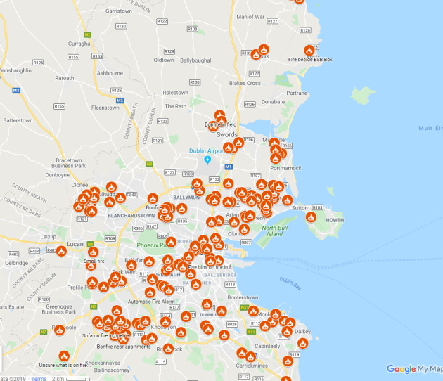 Dublin Fire Brigade is responding to a large number of fires across the ...