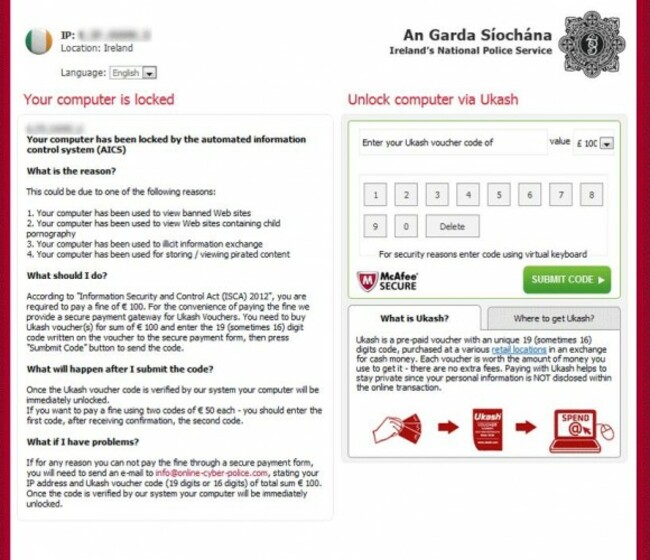 Gardaí warn of 'Police Trojan' computer locking virus · TheJournal.ie