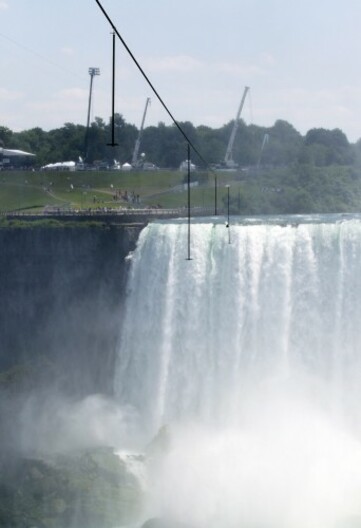 In pictures: Daredevil successfully walks tightrope across Niagara Falls