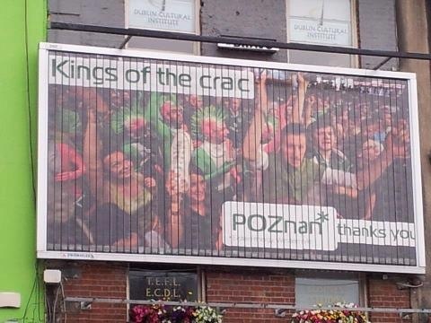 Poznan mayor organises Dublin billboards to thank Irish fans