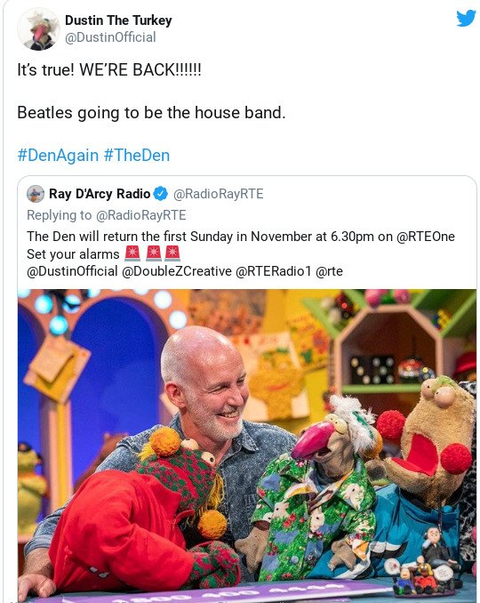 This is not a drill - The Den is coming back to RTÉ in November