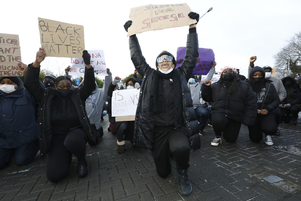 Crowds gather outside Dublin garda station over George Nkencho fatal ...