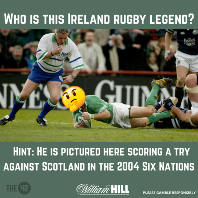 Name this former Ireland rugby star and win a Six Nations matchday hamper