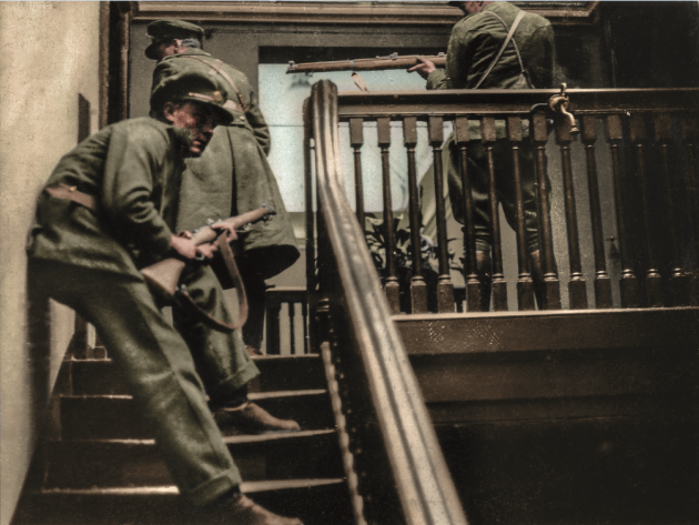 Colourised photographs bring Irish Civil War to life in new way