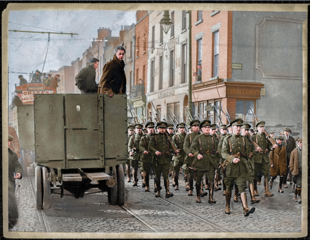 Colourised photographs bring Irish Civil War to life in new way