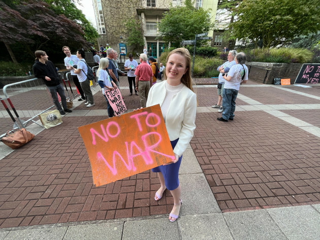 Martin accuses protesters of 'trying to shut down debate' as he's ...