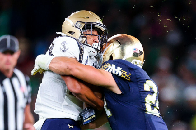 In pictures: Notre Dame rout Navy in Aviva college football clash