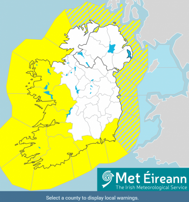 Wind and rain warnings in place for several counties · TheJournal.ie