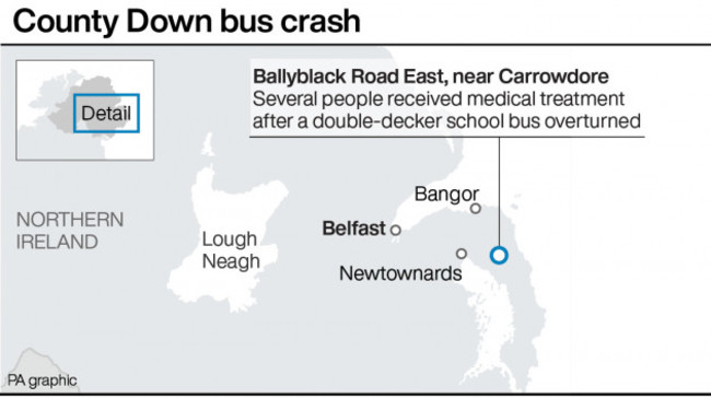Four children taken to hospital following school bus crash in Co Down ...