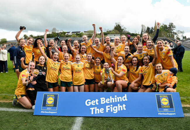 Goals key as Cavan and Antrim lift ladies football league crowns