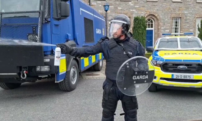 Public order policing: Gardaí show off new water cannon truck and riot gear