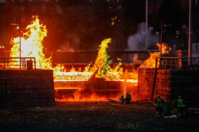 Luas red line suspended from Connolly to the Point after major fire ...