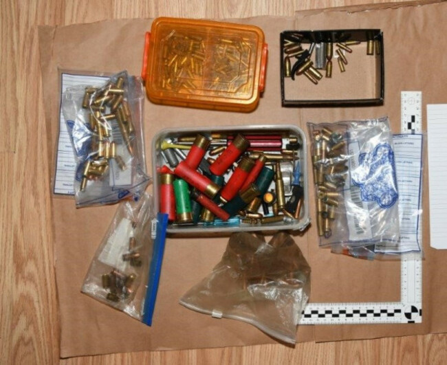 Guns, ammunition and pipe bomb components seized from property in Cork