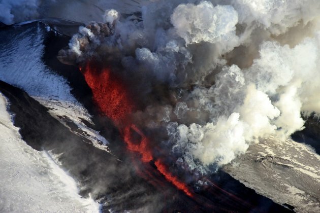 Photos: Thar she blows - Russian volcano erupts for first time in 36 years