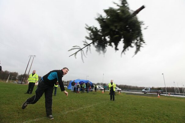 Pics: Limerick man wins Christmas Tree Throwing Championship