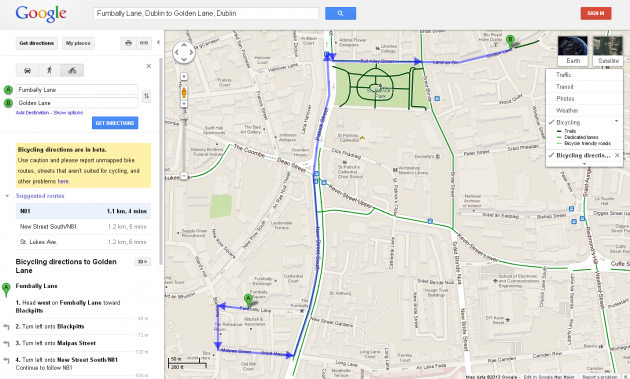 On your bike! Google Maps now includes cycling directions
