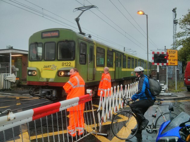 Delays to traffic and rail services after car smashed through Merrion Gates